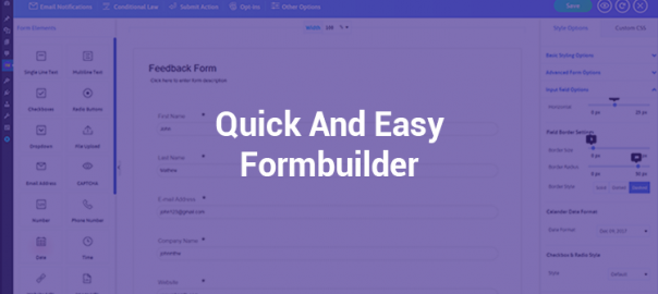 Quick And Easy Formbuilder With Easy Drag And Drop Facility - Best WordPress Form Builder Plugin ...